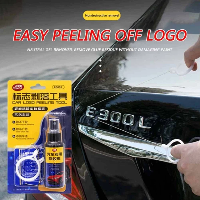 SCRAPER LETTERING ADHESIVE Badge Emblem Decal Remover Universal Car ...