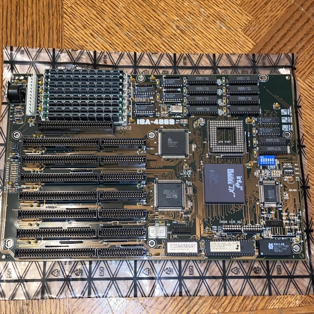 VINTAGE 486 MOTHERBOARD ISA-486S With Intel 486DX CPU & RAM $99.00 ...
