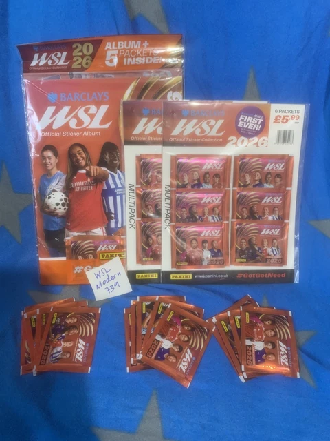 PANINI BARCLAYS WSL 2026 Sticker ( MODERN 2026 W ) Bundle. New £29.77 ...
