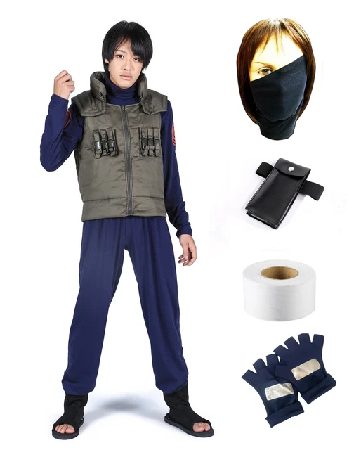 ENSEMBLE UNIFORME COSPLAY Halloween Ninja Shinobi Jonin Hatake taille ...