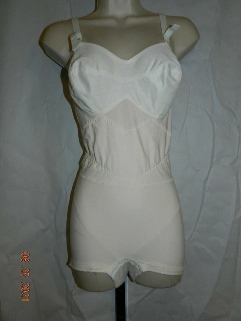 VINTAGE SEARS FULL Body Shaper Girdle Bra All-In-One, Hook/Eye Crotch ...