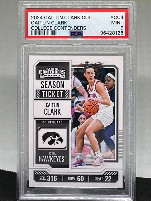 BOLETO CAITLIN CLARK 2024 Panini Caitlin Clark Collection #CC4 PSA 9 ...