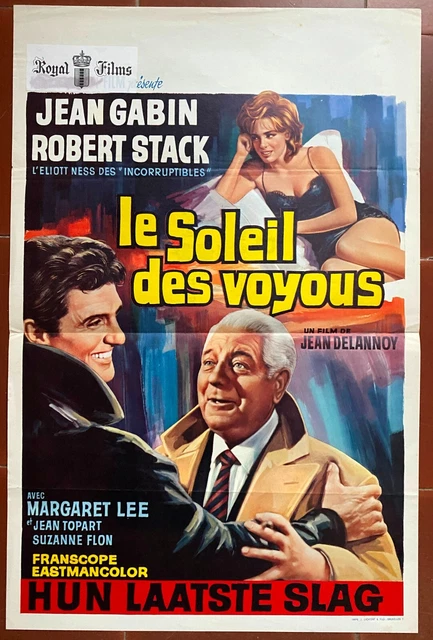 AFFICHE BELGE LE SOLEIL DES VOYOUS Robert Stack JEAN GABIN Jean Delannoy 36x54cm EUR 50,00 ...