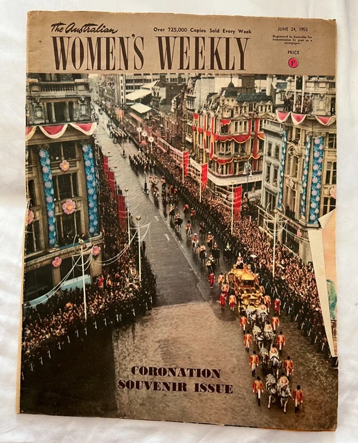 VINTAGE QUEEN ELIZABETH II Coronation The Australian Women's Weekly ...