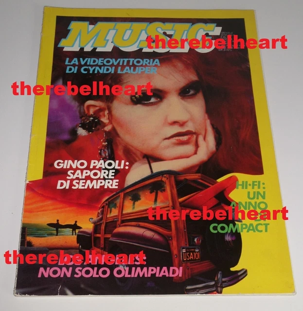 CYNDI LAUPER 1984 Italian Magazine - GINO PAOLI Elton John MARCELLA ...