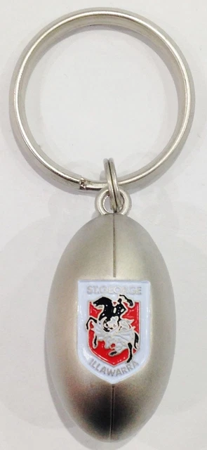 333168 ST GEORGE Dragons Nrl Team 3D Silver Football Key Ring Keyring ...