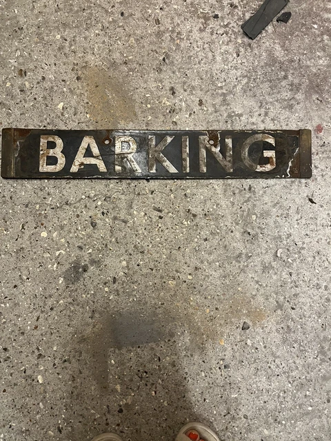 1930S LONDON UNDERGROUND Barking / Ealing Enamel Tube Destination Plate ...