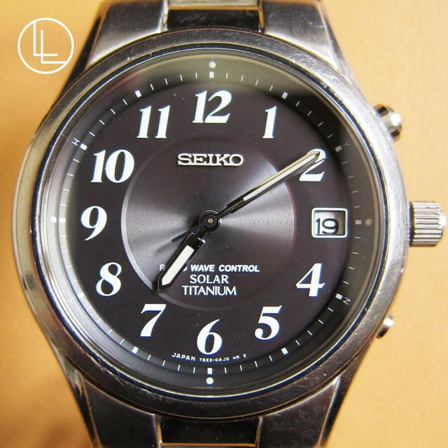 SEIKO 7B22-0AD0 SOLAR Radio Wave Control Titanium Men's Watch (MIJ) £ ...
