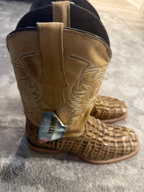 MENS SAND ALLIGATOR Print Western Square Rodeo hornback alligator £80. ...