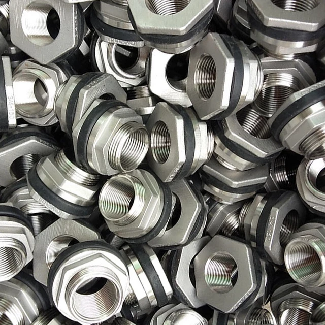 HOMEBREW BEER STAINLESS Steel Bulkhead Tank Fittings 1/2 and 3/4 Sizes ...