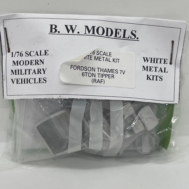 BW MODELS 1/76 Scale Fordson Thames 7V 6Ton Tipper (Raf) White Metal ...