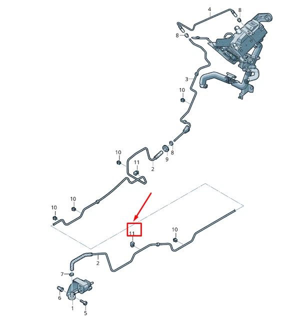 VW TOUAREG 7P MK2 Fuel Pipe Bracket 8D0611797D NEW GENUINE £13.00 ...