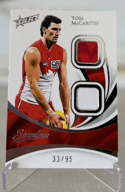 SELECT 2025 AFL Seamless Double Patch TOM McCARTIN Sydney Swans #33/95 ...