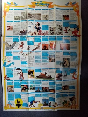 COLLECTABLE RARE WALT Disney Wall Chart from 1996 Listing Walt Disney ...
