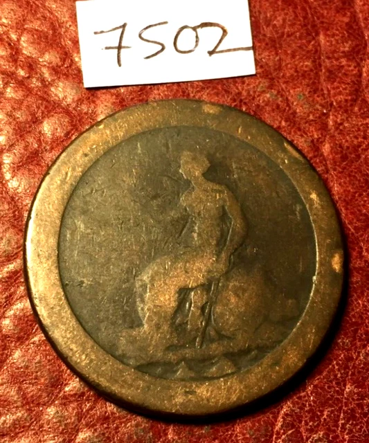 ANTIQUE 1797 KING GEORGE III CARTWHEEL PENNY 26.2gms - JOB LOT 7502 £2. ...
