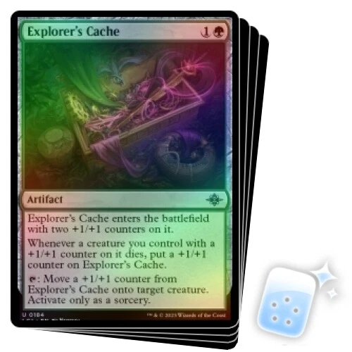 FOIL EXPLORER'S CACHE X4 The Lost Caverns Of Ixalan LCI Magic MTG CARTE ...