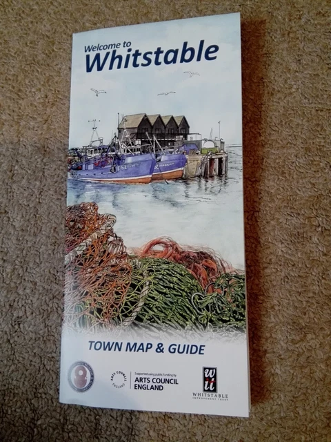 WELCOME TO WHITSTABLE Town Map & Guide LEAFLET Beautiful Memento EUR 3 ...