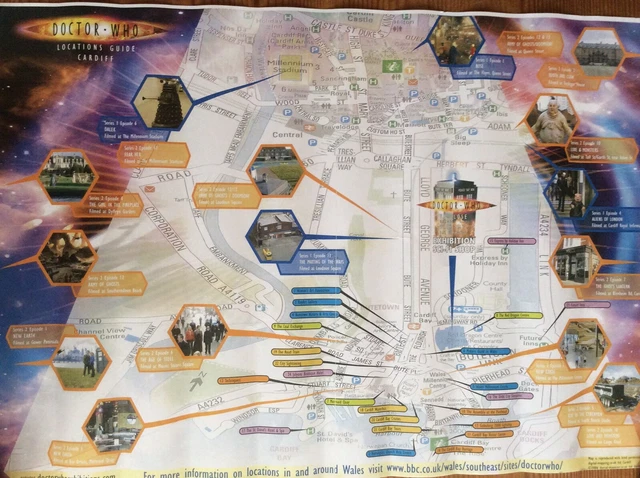 DOCTOR WHO CARDIFF Exhibition Filming Location Guide Map £4.99 ...