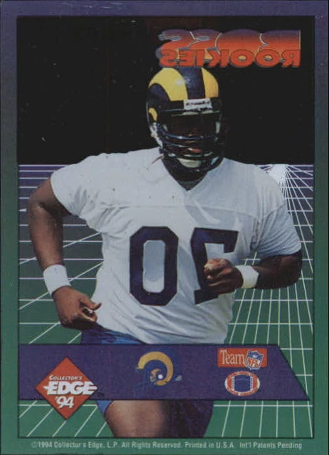 CARTE DE FOOTBALL 1994 Collector's Edge Boss Rookies Los Angeles Rams ...