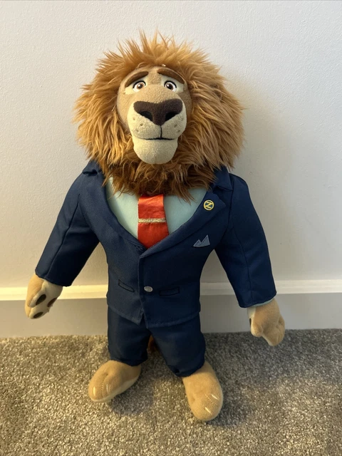 MAYOR LIONHEART PLUSH (Zootopia) Disney Store Genuine Stamped Soft Toy ...