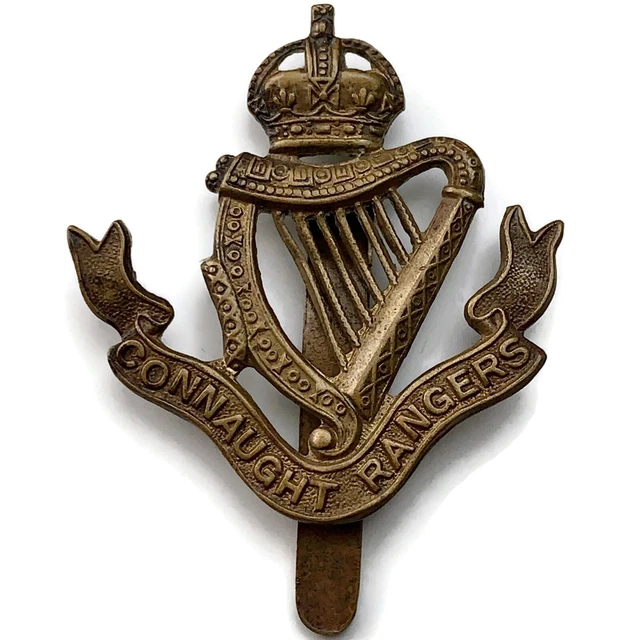 ORIGINAL WW1 CONNAUGHT Rangers Regiment Irish Cap Badge Genuine WWI ...