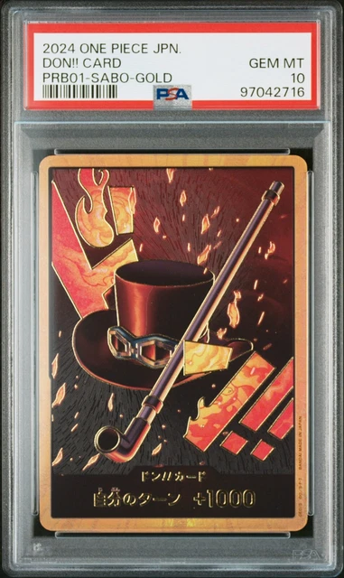 PSA10 ONE PIECE Karte SABO Don!! Karte GOLD PRB01 EUR 125,94 - PicClick DE