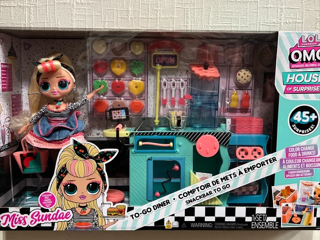 LOL SURPRISE OMG Diner Doll Play Set with 45+ Surprises Miss Sundae £49 ...