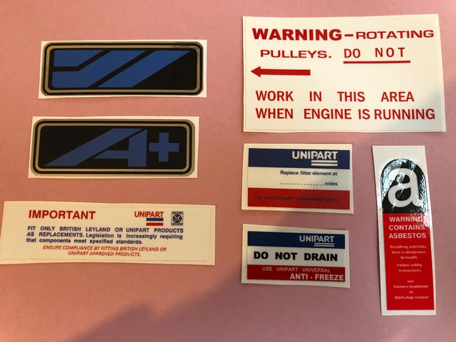 AUSTIN MINI METRO Sticker Pack - City Mayfair HL HLS HLE 1.0 1.3 ...