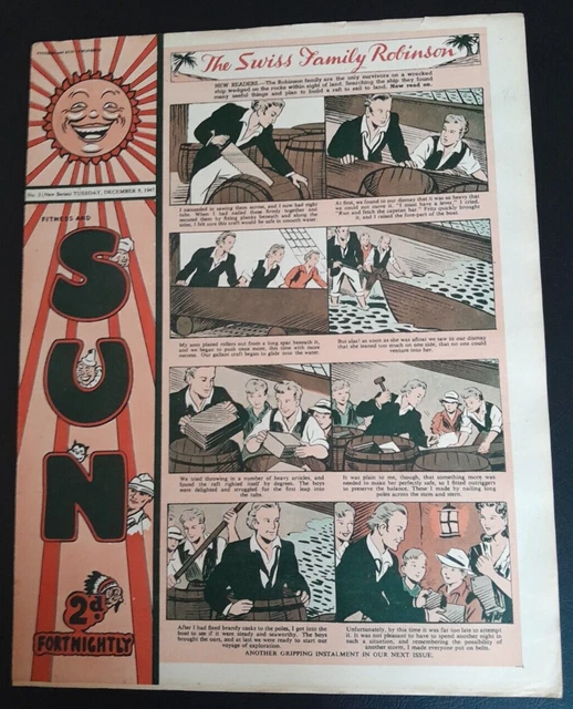 &SUN& CHILDREN'S COMIC Number 3 (New Series) Tuesday 9 Dec. 1947 Pub J ...