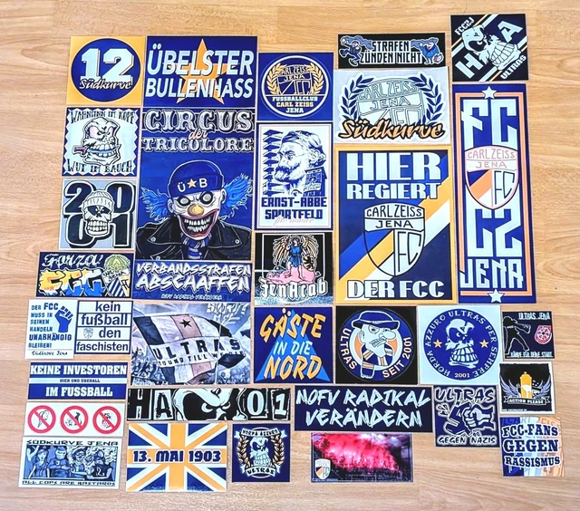 AUFKLEBER MIX ULTRAS FC Carl Zeiss Jena 33x Fanszene Sticker FCC ...