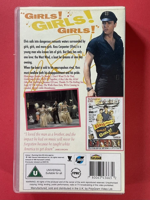 ELVIS PRESLEY GIRLS, Girls, Girls VHS Video Cassette Cert U Movie £3.75 ...