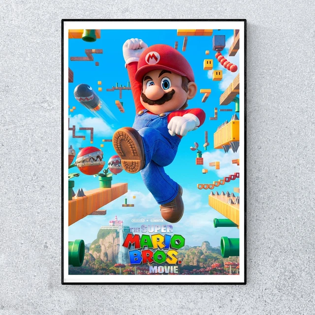 THE SUPER MARIO Bros Movie Film Retro Gaming Gamer A4 Poster Wall Art £ ...