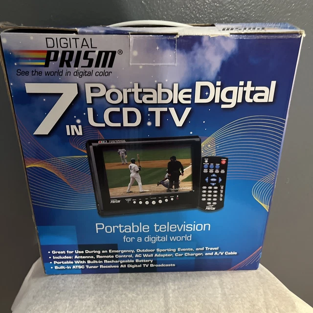 DIGITAL PRISM - 7" Screen Portable Handheld LCD TV & Remote Control New ...