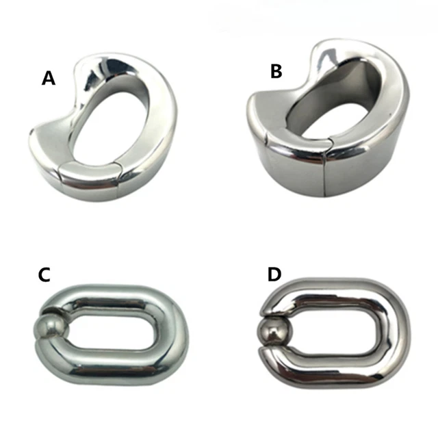MALE STAINLESS STEEL Oval Ball Stretcher Metal Weight Scrotum Pendant Rings $27.55 - PicClick CA