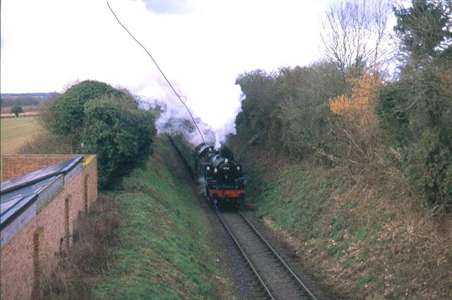 ORIGINAL STEAM RAILWAY Train Colour Slide Of A Br Standard 2-6-2 Tank ...