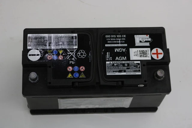 ORIGINAL VW AUDI AGM Batterie Varta 12V 92AH 520A 000915105CE Passat A4 ...
