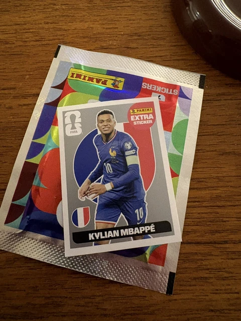 PANINI FIFA WORLD Cup 2026 Extra Sticker Silver Kylian Mbappe France ...