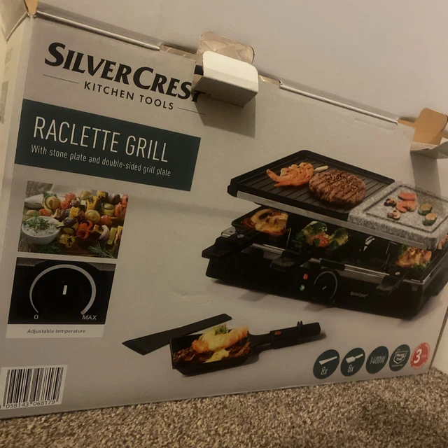 SILVERCREST RACLETTE GRILL Electric - Basic 350W, 6 Person 800W, 8 ...