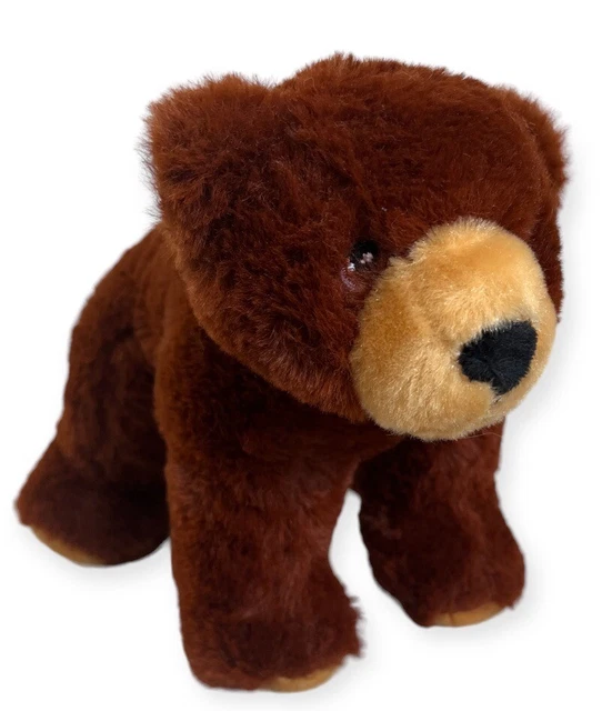 BEAR SOFT TOY Plush Cuddly Cub Red Brown ZSL 7.5" Whipsnade London Zoo ...