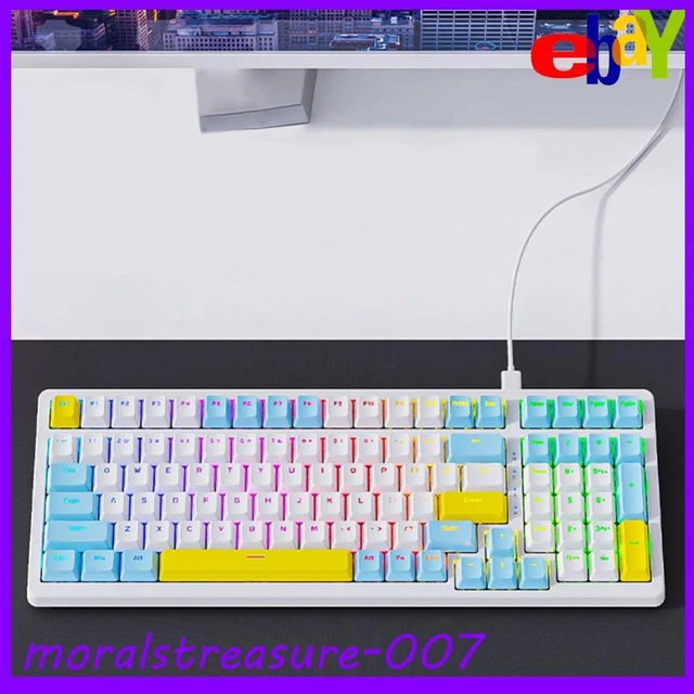 K3 MAX GAMING Keyboard 100 Keys Gamer Keypad for PC Gamer (Lemon Green ...