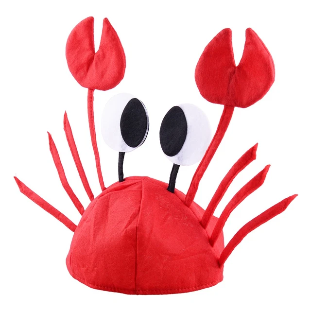ADULT/KID'S FELT CRAB Lobster Sea Animal Cute Cap Hat Party Funny ...