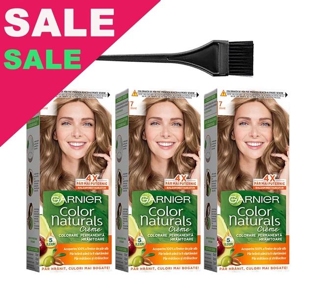 GARNIER COLOR NATURALS 7 Blond Coloration Permanente 3 pcs EUR 30,23 ...