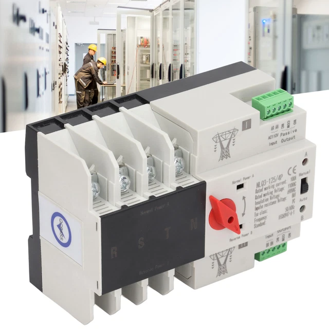 DUAL POWER AUTOMATIC Transfer Switch 4P Millisecond Fast Switching ...