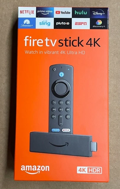 AMAZON FIRE STICK 4K Ultra HD Alexa Voice Remote TV Media Player ...