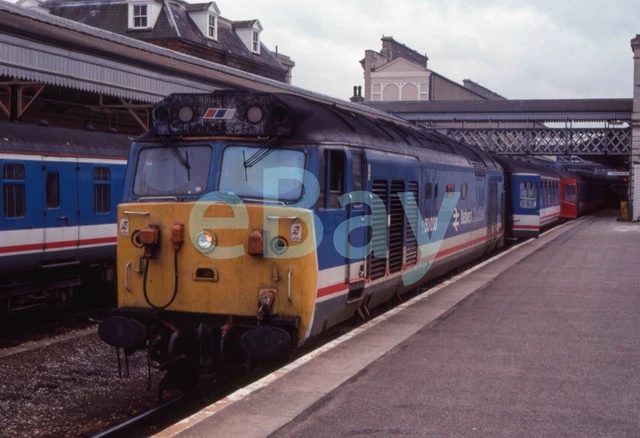 35MM RAILWAY SLIDE of Class 50 50030 @ Exeter St Davids Copyright to ...