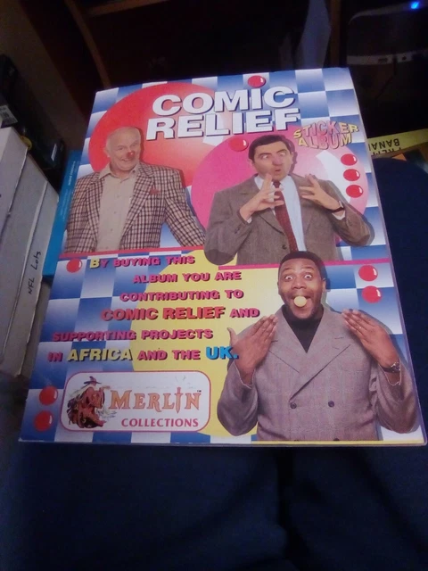 COMPLETE MERLIN COMIC Relief Official Sticker Album And Letter Sticker ...