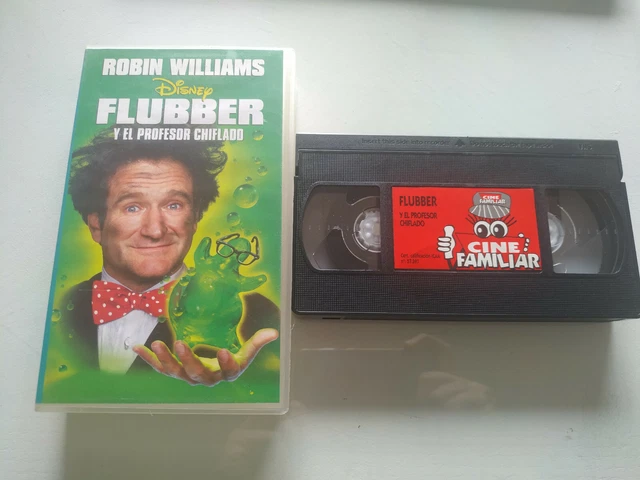FLUBBER Y EL Prfesor Wacky Robin Williams Disney 1999 VHS Tape Spanish ...