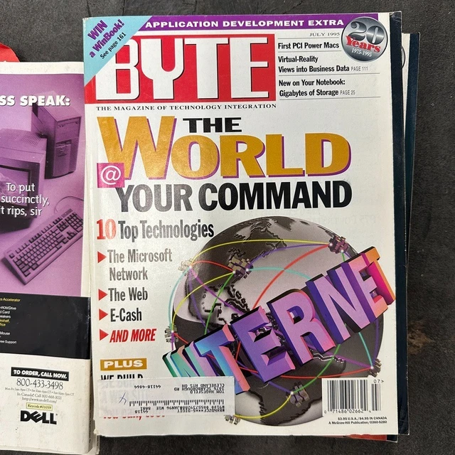 MCGRAW-HILL VINTAGE BYTE Small Systems Journal 1995 Vol 20 Lot of 10 ...