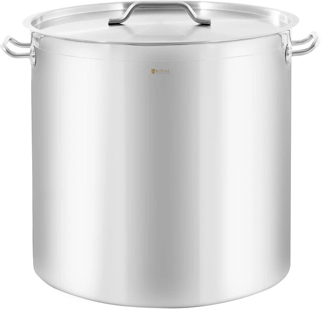ROYAL CATERING INDUCTION Cooking Pot Stockpot with Lid Stainless Steel ...