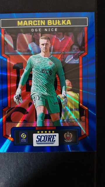 MARCIN BULKA "Ogc Nice" Blue Laser 35/50 Panini Score Ligue 1 2023/2024 ...
